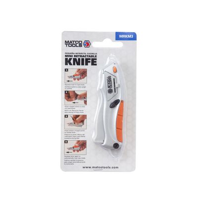 MINI UTILITY KNIFE WITH RETRACTABLE BLADE AND AUTO LOADING MRKM3 ...