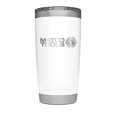 YETI® 20 OZ. RAMBLER TUMBLER - WHITE MTCYETIRM20W | Matco Tools