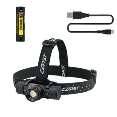 COAST 2,000 LUMENS MULTI-PURPOSE RECHAREGABLE DUAL POWER HEADLAMP ...