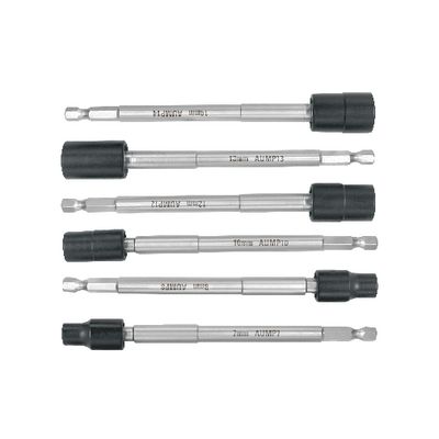 1/4" HEX SHANK 6 PIECE METRIC 12 POINT 6" LONG UNIVERSAL IMPACT DRIVER ...