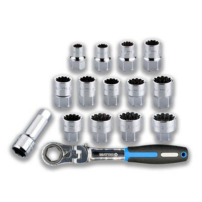15 PC THRU-HOLE DRIVE RATCHET AND SOCKET SET SB15TH | Matco Tools