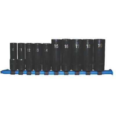 3/8" DRIVE 10 PIECE METRIC DEEP PRO NON-SLIP IMPACT SOCKET SET ...