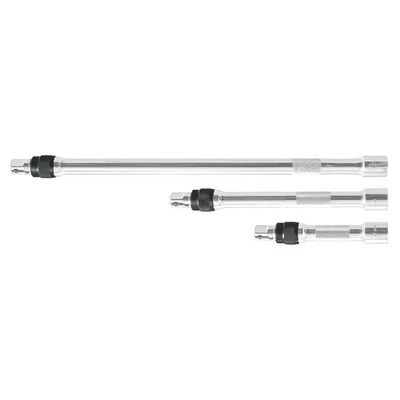 3 PIECE 3/8" DRIVE LOCKING CHROME EXTENSION SET SIZES 3", 6" & 12 ...