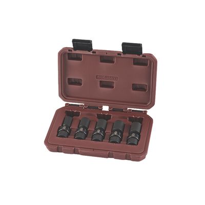 5 PIECE 3/8" DRIVE METRIC 6 POINT ADV MID-LENGTH MAGNETIC UNIVERSAL ...