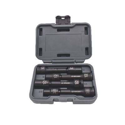 1/2" DRIVE 4 PIECE 12 POINT 5" LONG PINLESS UNIVERSAL ADV IMPACT DRIVE ...