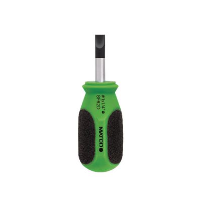 1/4" X 1" SLOT STUBBY SCREWDRIVER - GREEN SG82BA | Matco Tools