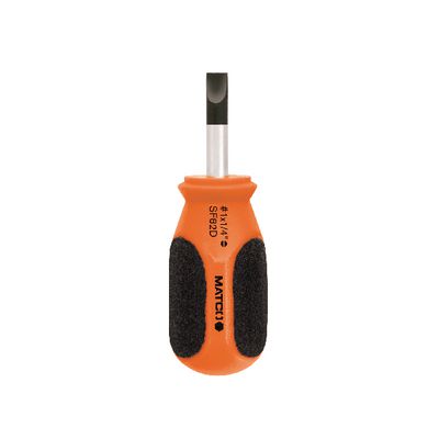 1/4" X 1" SLOT STUBBY SCREWDRIVER - ORANGE SO82BA | Matco Tools