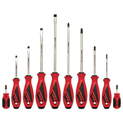 10 PIECE TOP TORQUE II SCREWDRIVER SET - RED SSPCR10C | Matco Tools